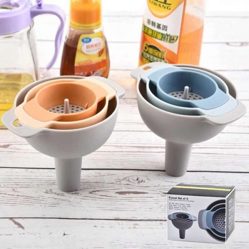 Jual SET CORONG DAPUR PLASTIK 3 UKURAN MULTIFUNGSI FUNNEL + FILTER ...