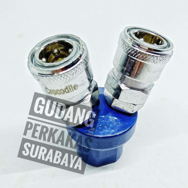 Jual Double Female Coupler Cabang 2 Drat 1/4 In Air Quick Coupling Di Seller Gudang Perkakas ...