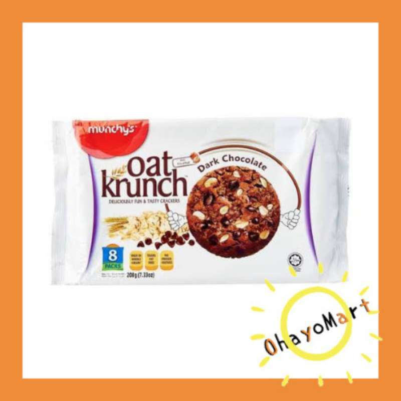 Jual Oat krunch dark Chocolate Pack kecil isi 8 / cookies oat Coklat ...