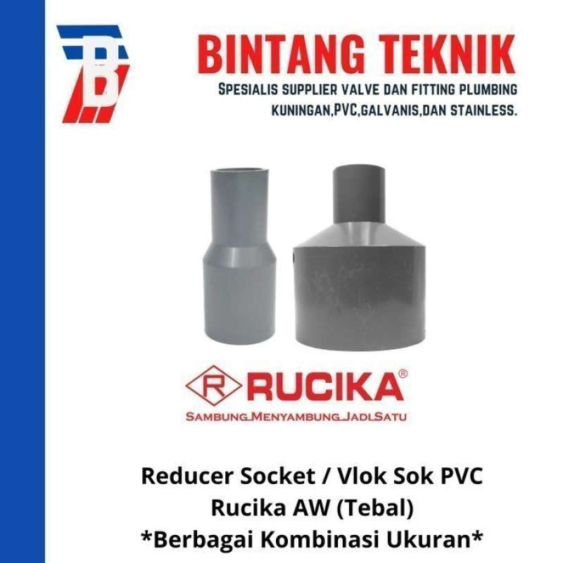 Jual Reducer Sok / Vlok Sok 1 X 3/4 PVC Rucika AW di Seller Toko ...