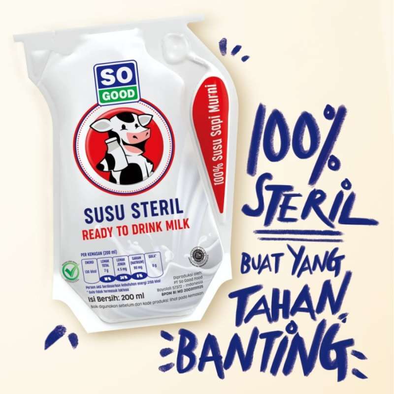 Jual SUSU STERIL SO GOOD 200ML READY TO DRINK MILK HALAL di Seller ...