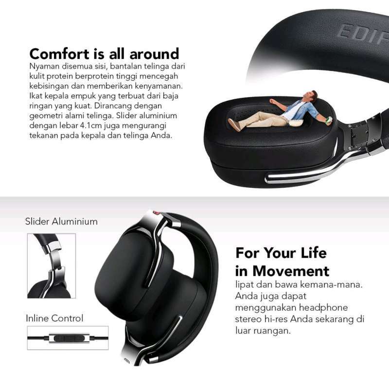 Promo Edifier H880 Original Over Ear Headphone Hifi Garansi Resmi ...