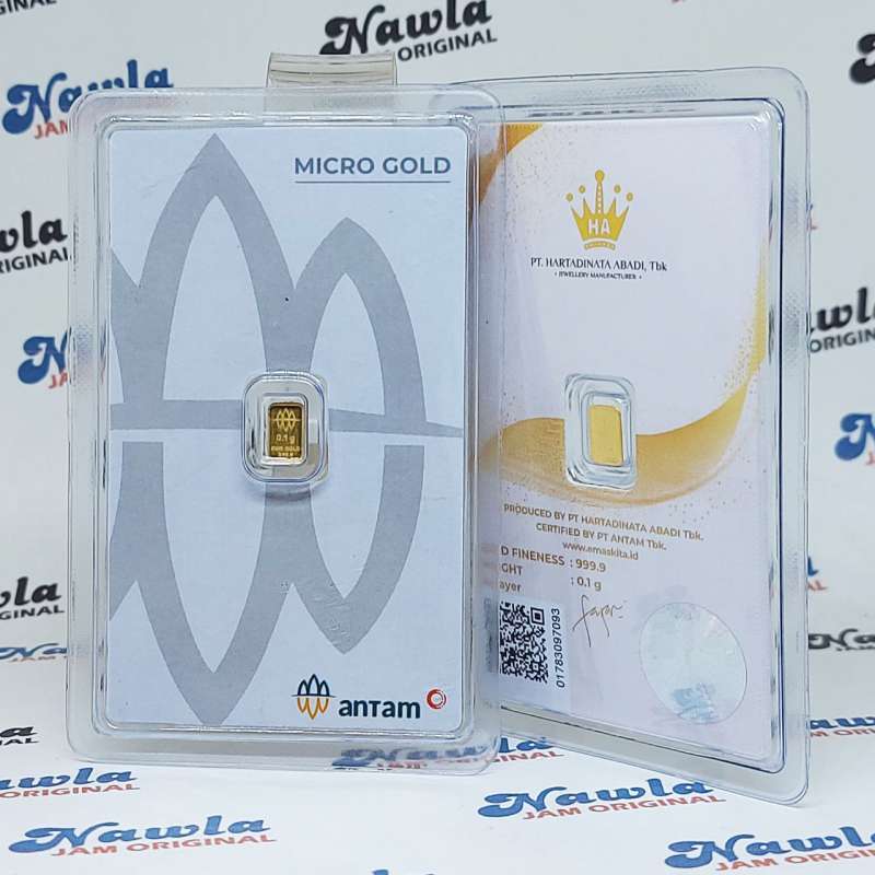 Promo Antam 0.1 Gram Micro Gold Premium Emas Murni 24 Karat Hartadinata ...