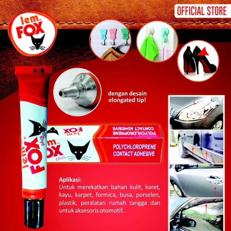 Jual Lem Fox Plus Tube 20 Gram Original Lem Fox Serbaguna Untuk Kain ...