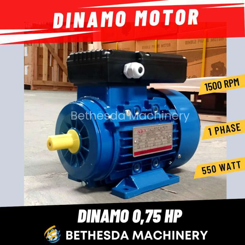 Jual Mesin Dinamo Motor Biru 0.75 Hp Adk Motor Electro 550 Watt ...