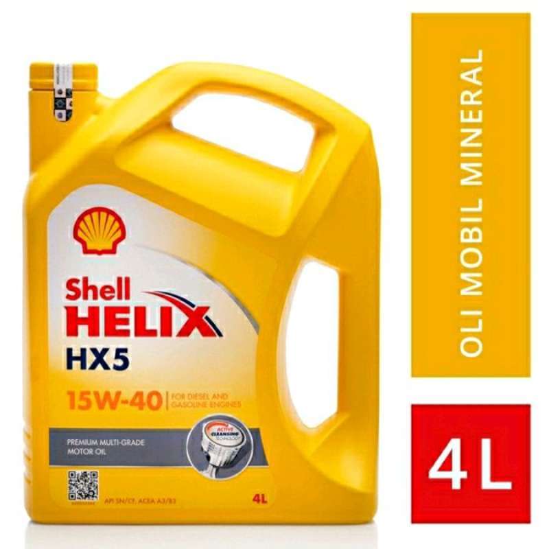 Promo shell helix hx5 15w 40 premium multi grade motor oil 4 liter ...