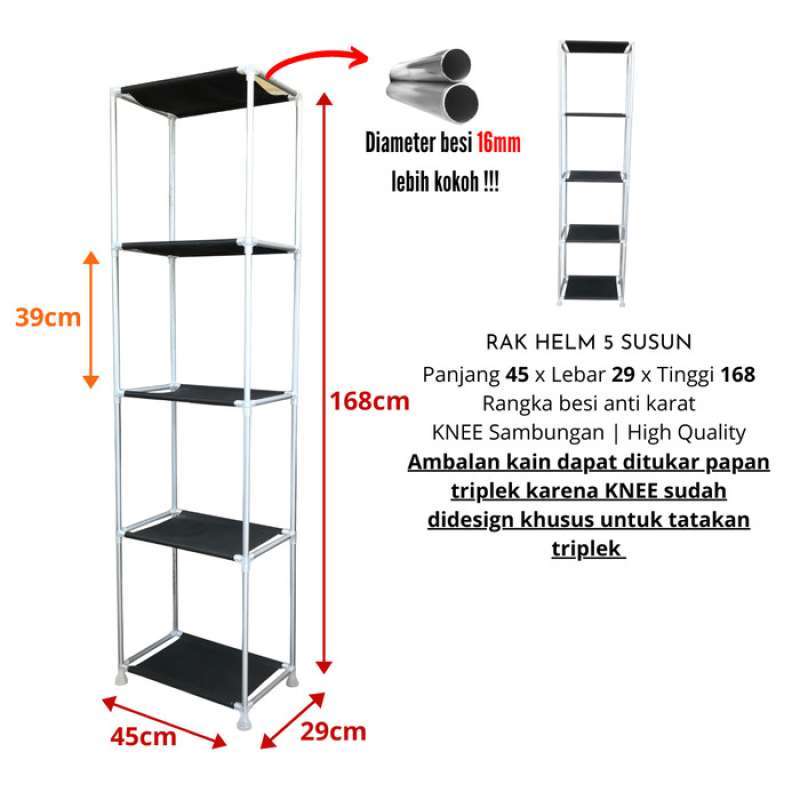 Promo Rak Helm 5 Ruang Munzell Type Rhm-09 ( Rak Display/Rak Serbaguna ...