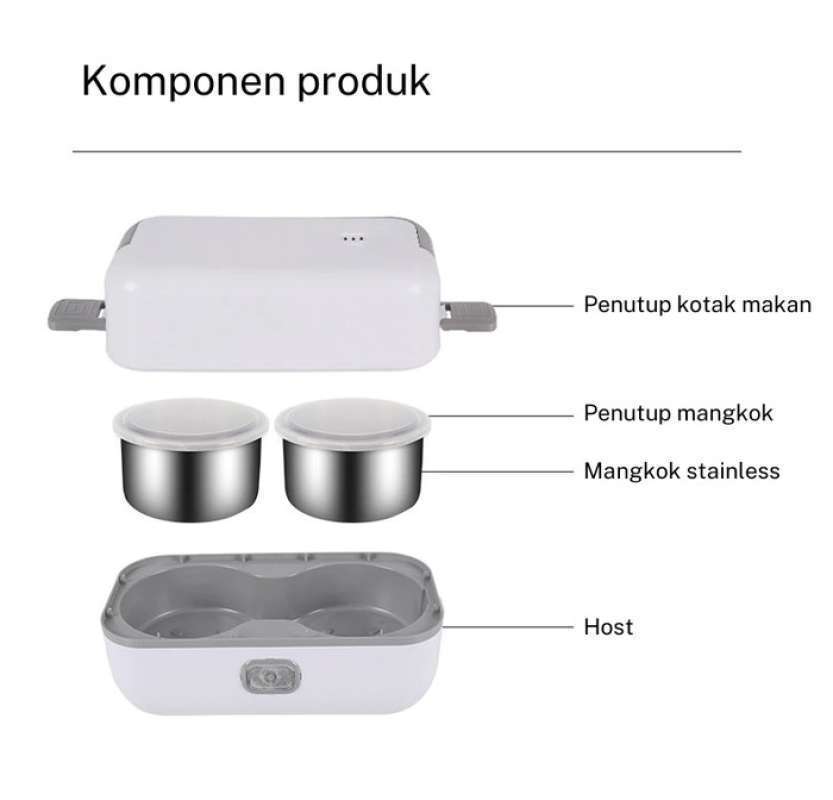 Promo Vinero Fers Electric Lunch Box Portable Warmer Kotak Makan ...