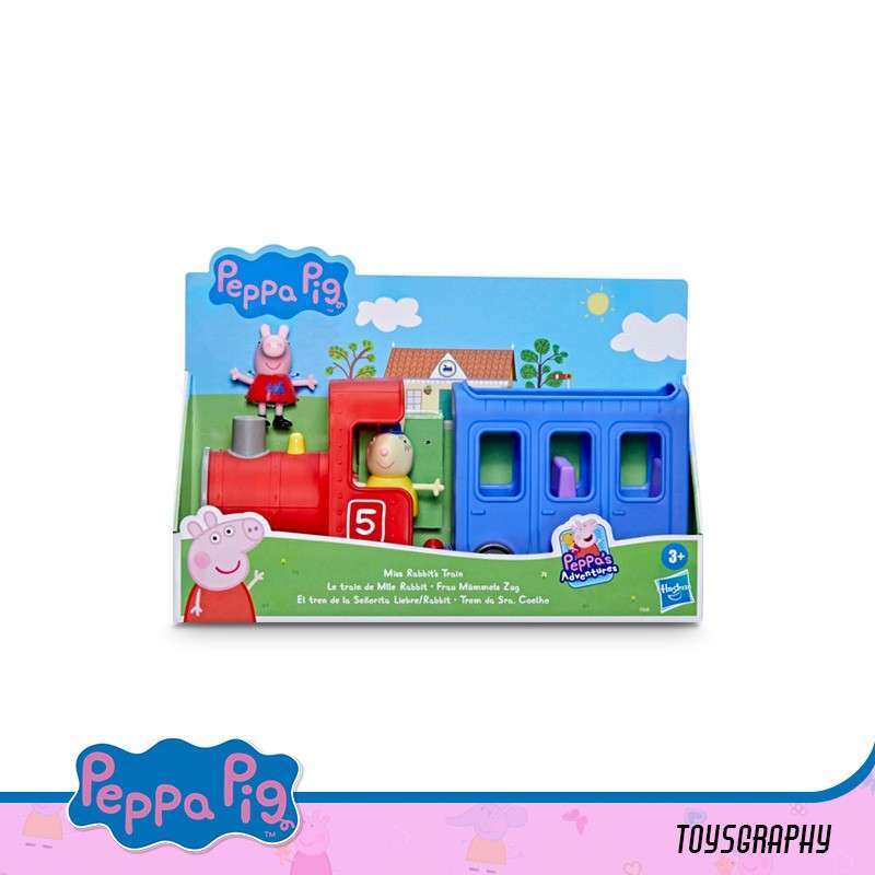 Jual Peppa Pig Miss Rabbit Train Rabbits Peppas Adenture with Figure 3 ...