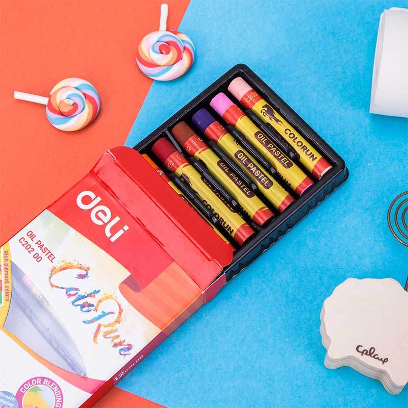 Jual Deli Ec20200 Colorun Oil Pastel Crayon [12 Color] Di Seller Deli ...