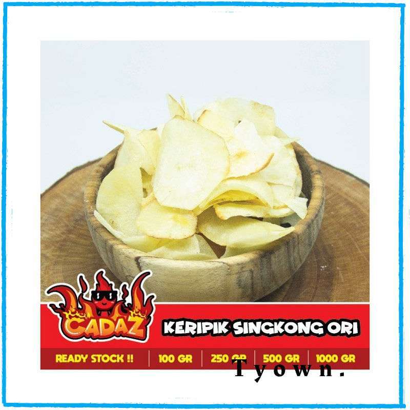 Jual Cemilan Keripik Singkong Original Asin 250 Gram Enak Renyah Odod