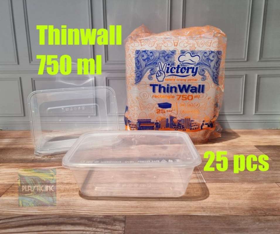 Promo Thinwall 750 Ml/box Kotak Plastik/kotak Plastik/plastik Makanan ...
