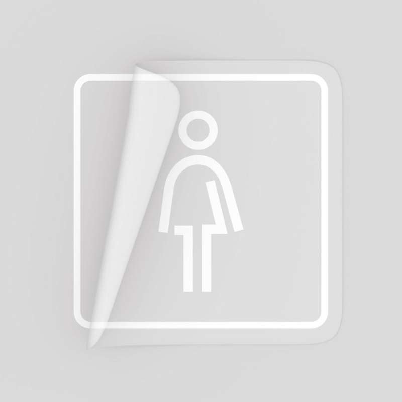 Jual Stiker - Toilet - Wanita - Womens Toilet Sign Sticker - Dinding ...