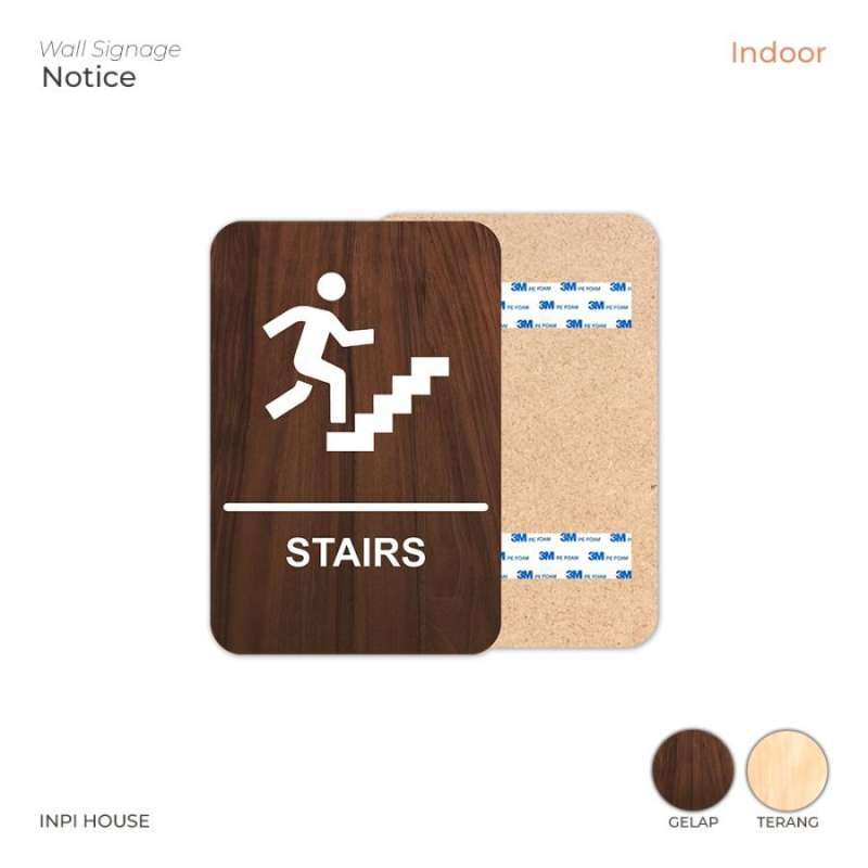 Jual Wayfinding Sign - Penanda Arah Tangga - Stairs Sign Wall Di Seller ...