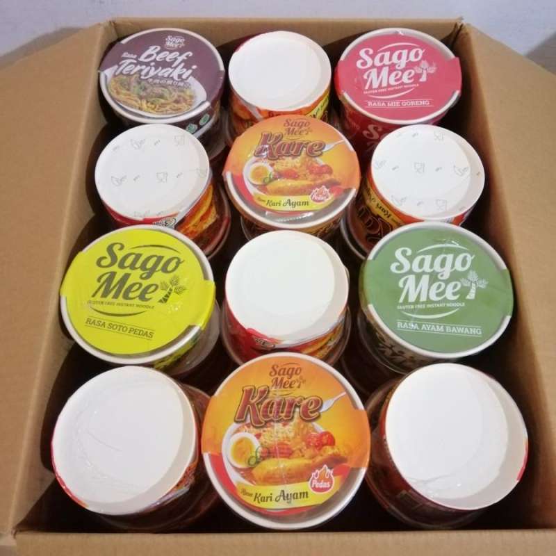 Jual Sago Mee Paket Dus 24 Cup Mix/pilih Rasa Mie Instan Sehat Enak Di ...