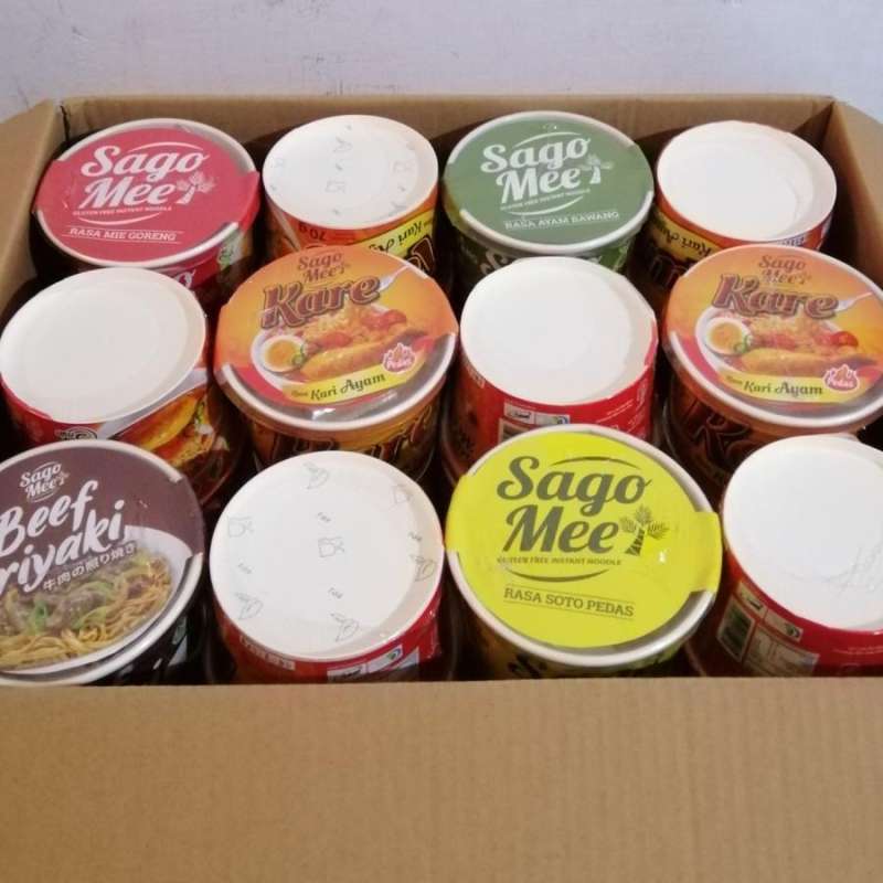 Jual Sago Mee Paket Dus 24 Cup Mix/pilih Rasa Mie Instan Sehat Enak Di ...