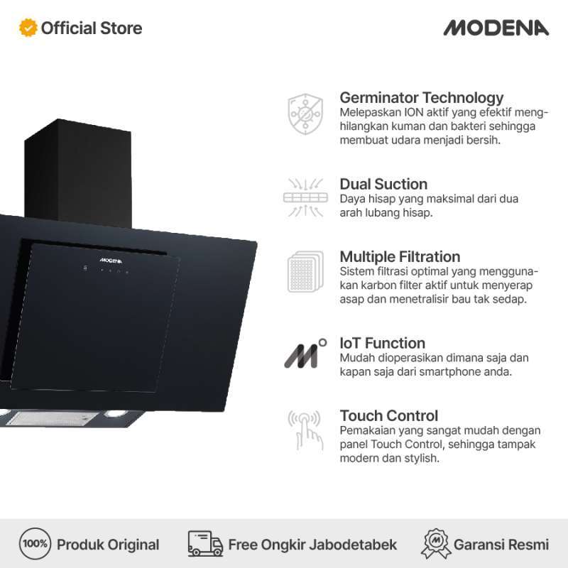 Promo Modena Chimney Hood - Cx 7915 Gxbk Diskon 21% Di Seller Modena ...