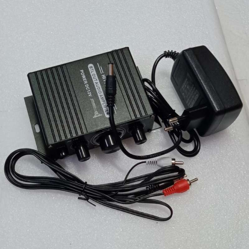Promo Paket Amplifier Mini Super Bass Hi-Fi 2 Channel 20W + Adaptor 12V ...