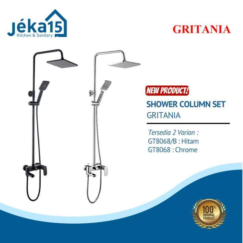 Jual Shower Tiang Mandi | Shower Column Set - Gt8068/b-hitam Di Seller ...