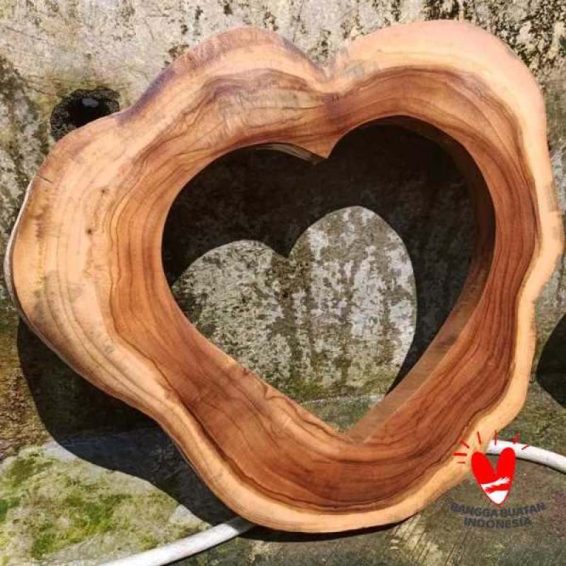 Jual Wood Slice/Bingkai Cermin/Stand Lampu Dekor/Meja Resin Dim 55X5 Cm ...