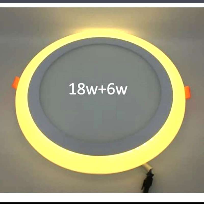 Jual Downlight panel led 2 warna 18w+6w Inbow lampu plafon 2 warna 18 ...
