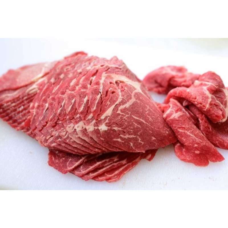 Promo DAGING AUS WAGYU TOPSIDE BEEF SLICE SUKIYAKI / YAKINIKU MB 3-5 ...