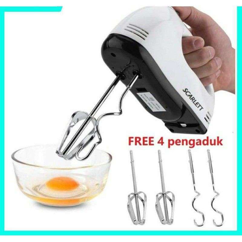 Promo Hand Mixer Scarlett He 133 Mixer Tangan 7 Speeds Pengaduk