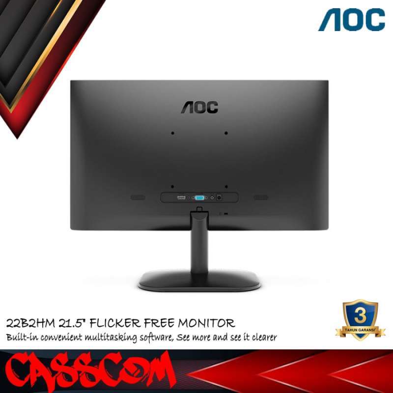 Jual Led Monitor 22 Aoc 22b2hm Ultra Slim (21.5/va/6.5ms/75hz/fhd) Di ...