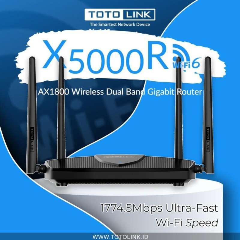 Jual WIRELESS ROUTER TOTOLINK X5000R DUAL BAND WIFI ROUTER GIGABIT di ...