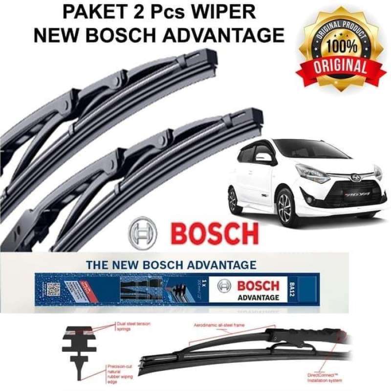 Jual Wiper Karet Kaca Depan Mobil All New Agya Ayla Original Bosch 2pcs di Seller GARASI AUTO ...