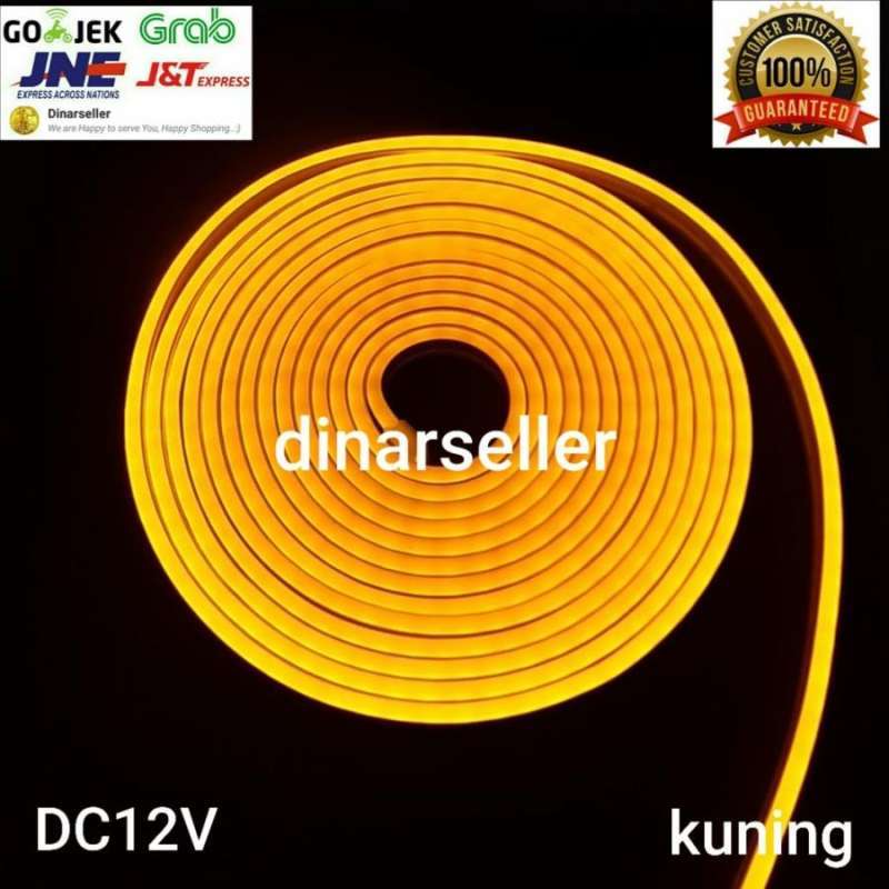 Jual NEON FLEX YELLOW LED DC 12V NEON SIGN 5 METER (SKU : 12199) di ...