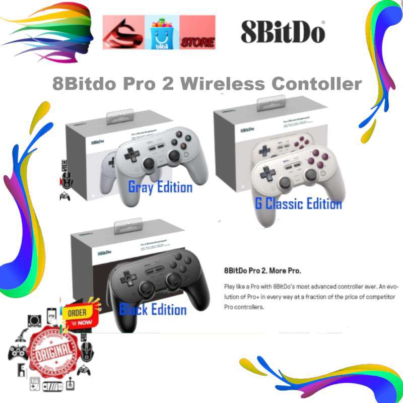 Promo 8bitdo Pro 2 Wireless Gamepad Nintendo Switch/Oled PC Android ...