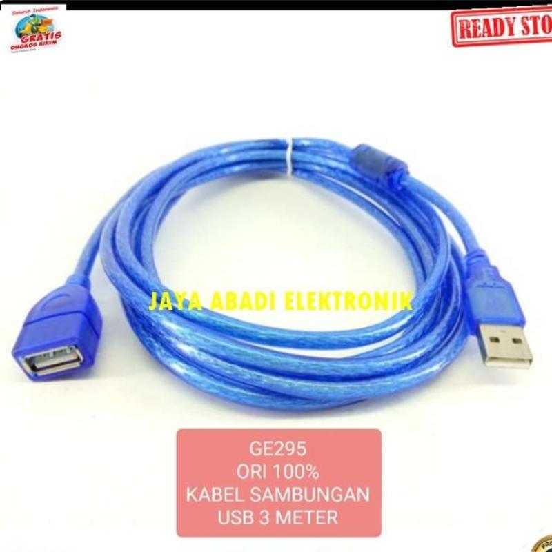 Promo KABEL USB 3 METER EXTENSION BERSERAT TEBAL SAMBUNGAN KABEL ...