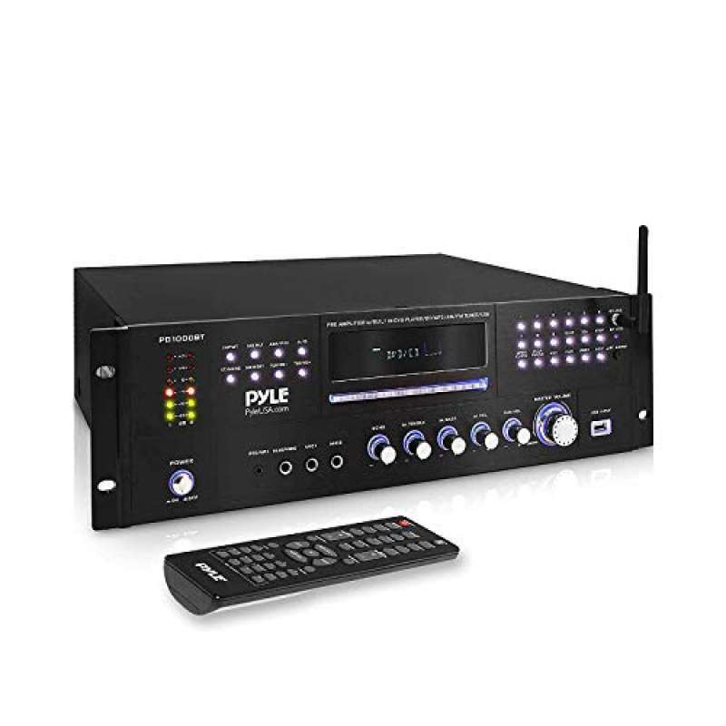Promo 4 Channel Pre Amplifier Receiver - 1000 Watt Rack Mount Bluetooth ...