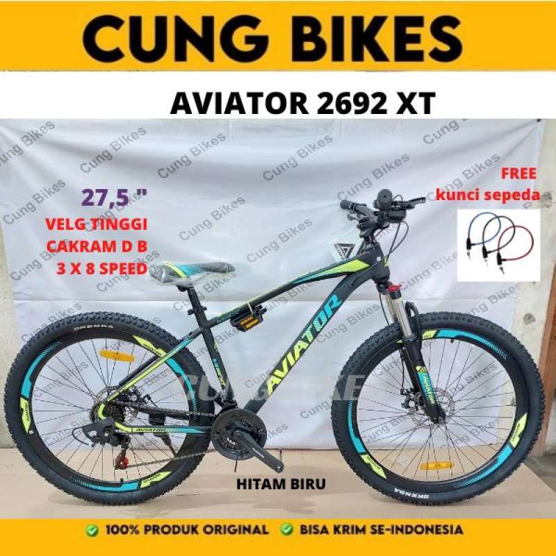 Jual SEPEDA GUNUNG MTB 27,5 AVIATOR TYPE 2692 AM 27 SPEED VELG TINGGI ...