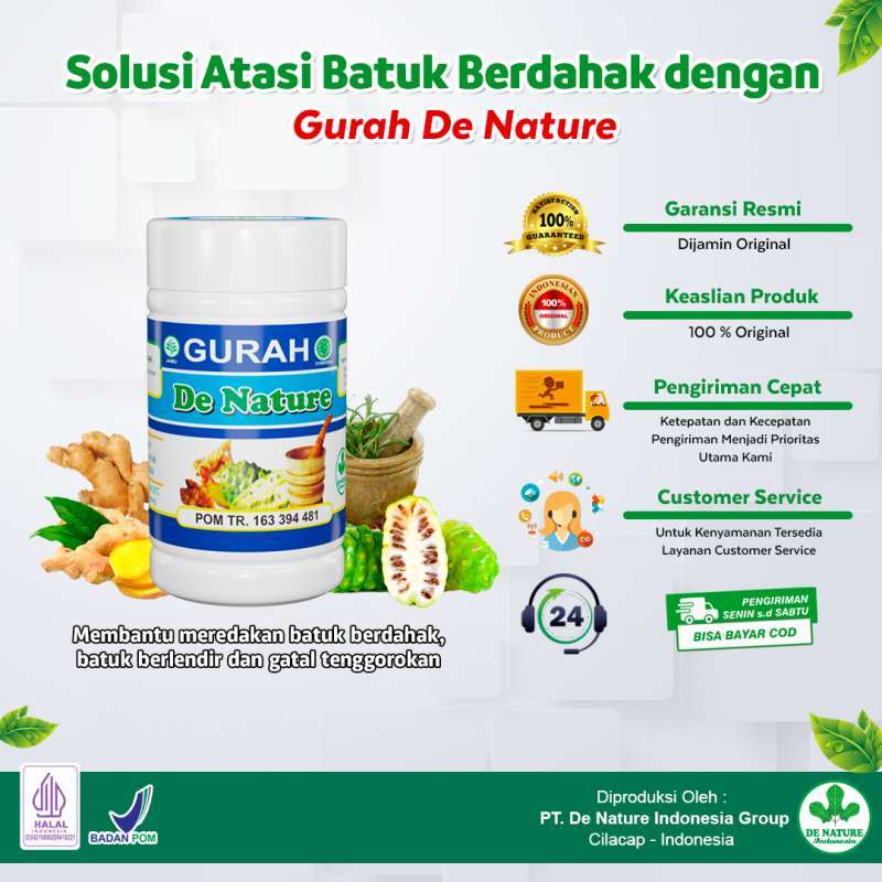 Jual GURAH Paru Obat Batuk Ibu dan Anak BPOM - Obat Gurah De Nature ...