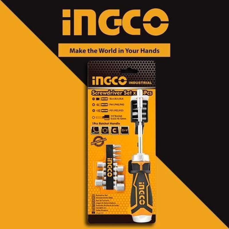Jual Obeng SET Ratchet INGCO Original 15 IN 1 di Seller Lestari Teknik ...