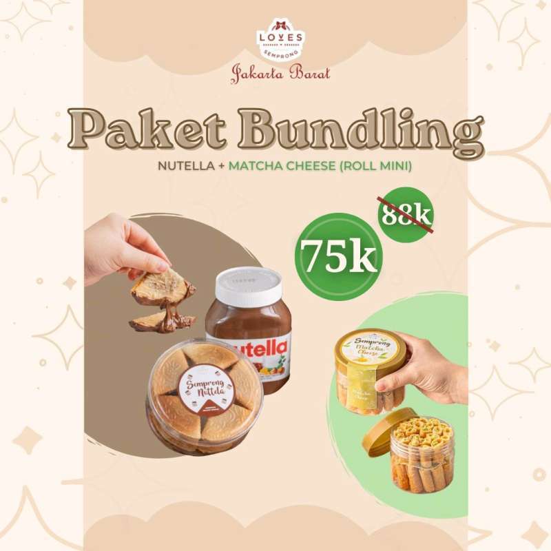 Jual paket nutella + matcha cheese (mini roll) di Seller Loves Semprong ...
