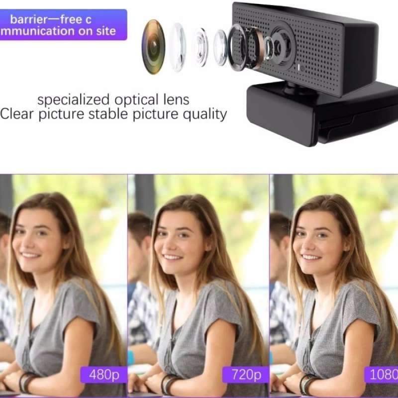Promo Webcam Full HD 1080p Laptop Kamera Zoom Meeting Camera Web Cam ...