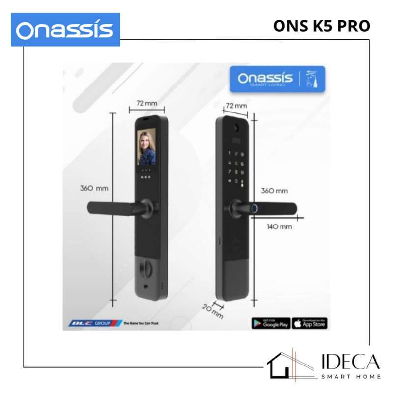 Jual [ideca] Onassis Smart Digital Door Lock Pintu Digital Onassis T62 ...