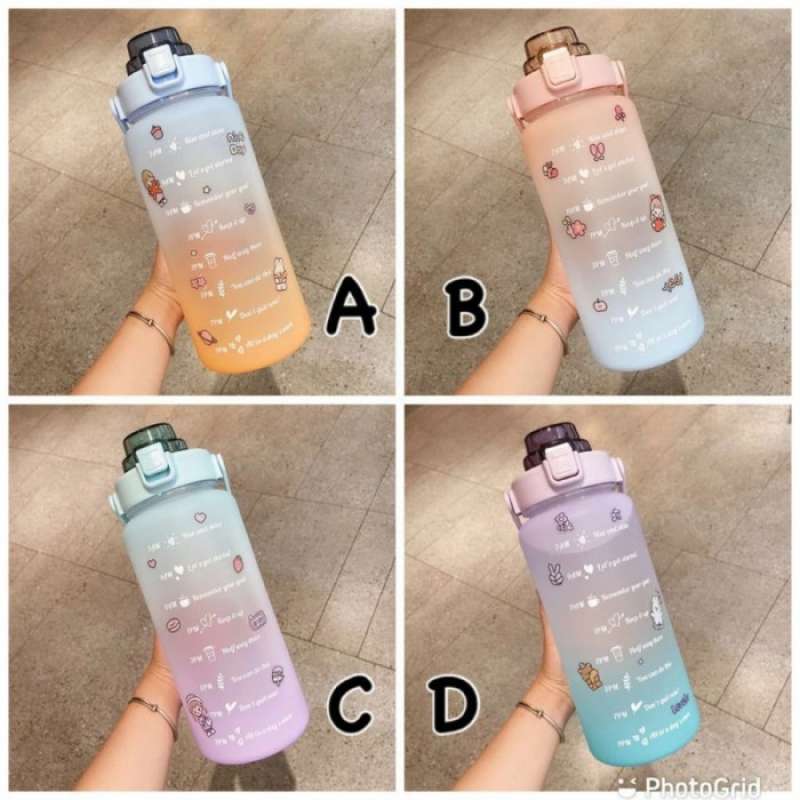 Jual BOTOL AIR MINUM VIRAL / BOTOL KEKINIAN RAINBOW 2 LTR di Seller A2 ...