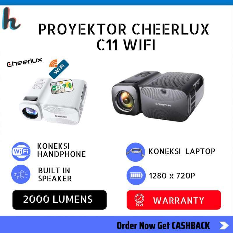 Jual PROYEKTOR C11 WIFI 80 ANSI LUMENS 1080P CHEERLUX | MINI PROJECTOR ...