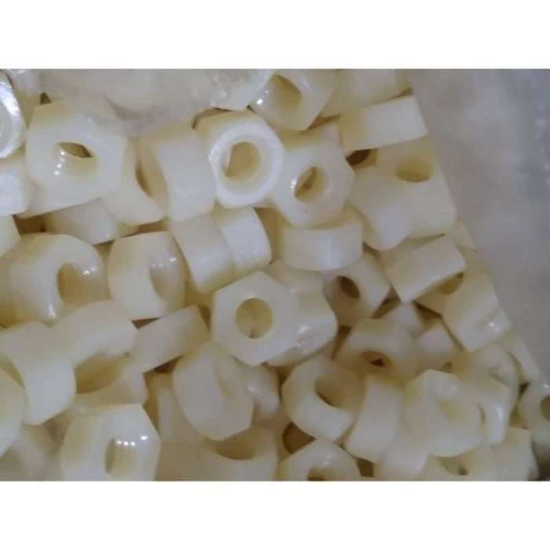 Jual mur nylon m 5 mur pengencang baut nylon nut mur plastik 5 mm pvc ...