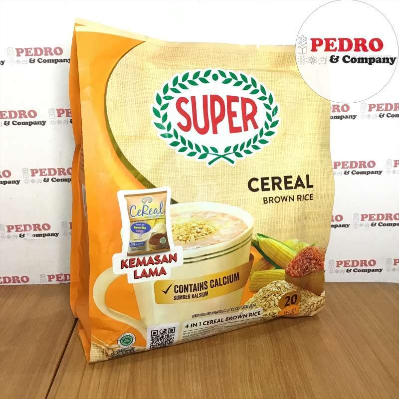 Jual Super cereal brown rice instant sereal 500 gram 20 sachet sarapan ...