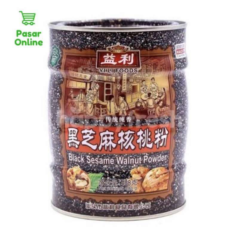 Jual BLACK SESAME WALNUT POWDER YILI MINUMAN BUBUK WALNUT WIJEN 408 GR ...