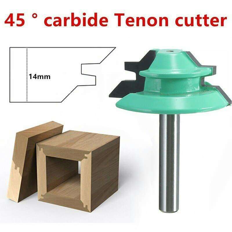 Jual Mata Profil Tenon Router Bit 45 Derajat Trimmer Woodworking Di ...