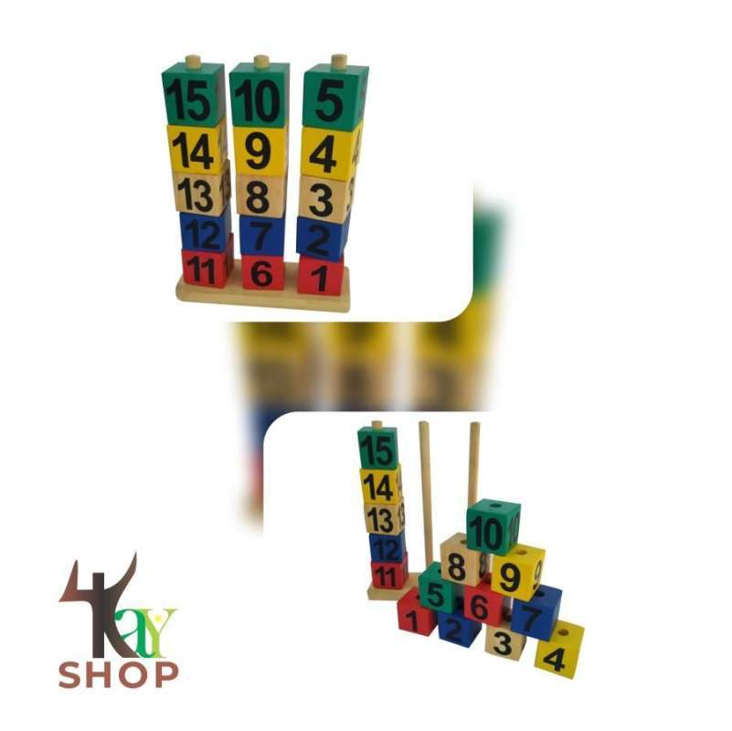 Jual FShop Mainan Edukasi Menara Balok Angka Berkualitas dan Terjangkau ...