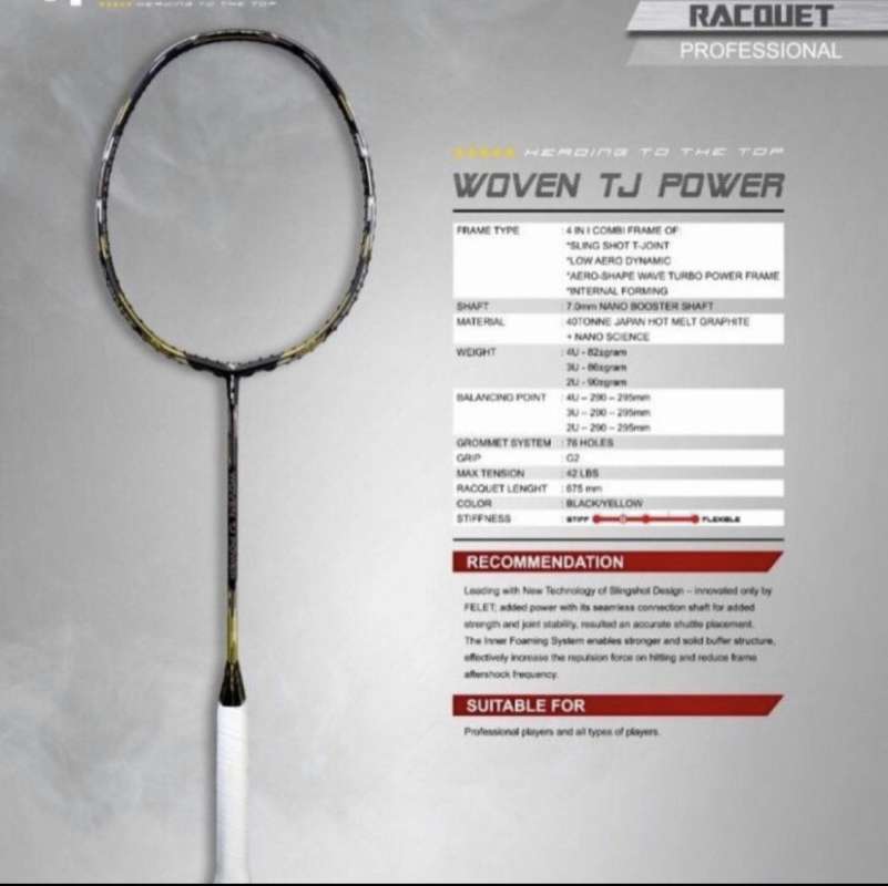 Jual Raket Badminton Felet Woven Tj Power Original Di Seller Kenz ...