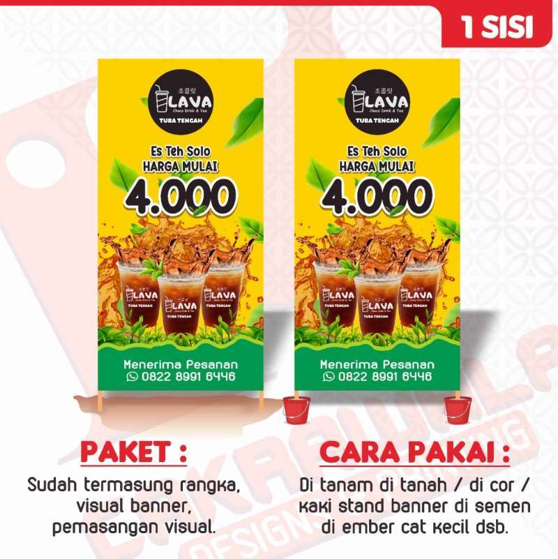 Jual STAND BANNER KAYU UKURAN 80 X 170 - STAND BANNER KAYU CUSTOM ...