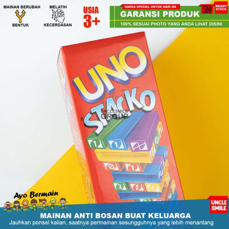 Jual UNO STACKO Permainan Susun Balok di Seller unclesmile - Duri Kepa ...